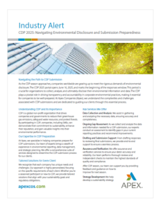 Industry Alert: CDP 2025—Navigating Environmental Disclosure and ...